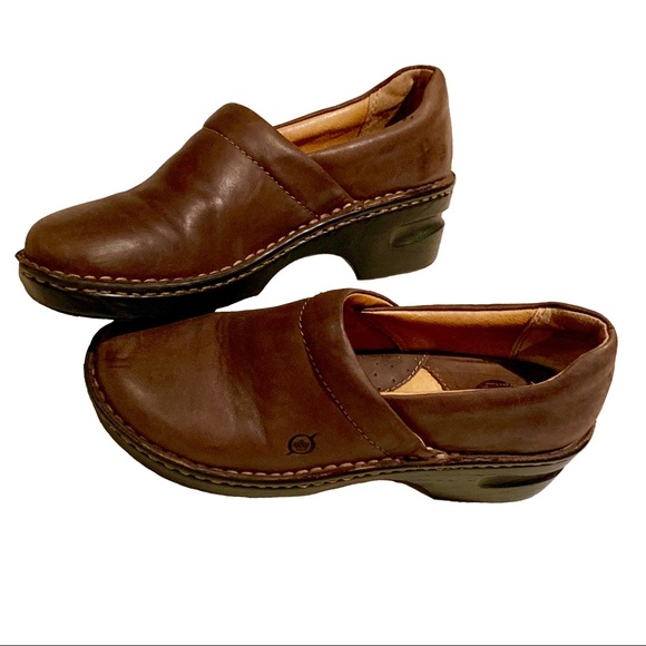 Born | Shoes | Born Brown Leather Clogs Size 75 | Poshmark